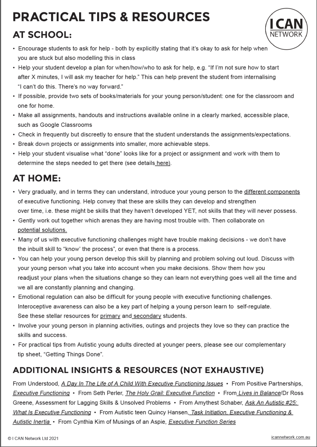 Online Resources – I CAN®